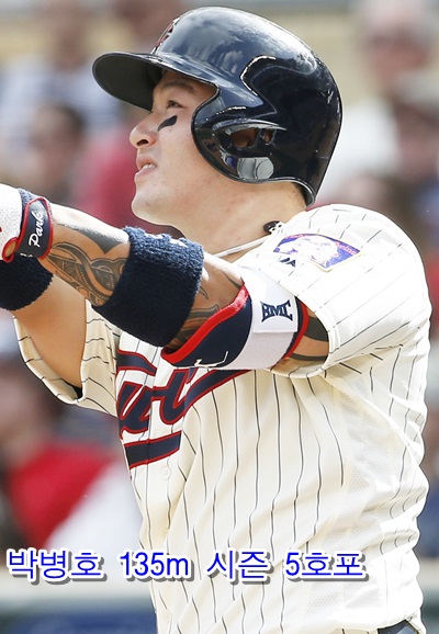 [MLB종합] 박병호 135m 시즌 5호 홈런, 오승환 1.1이닝 퍼펙트, 이대호 2G 연속 안타